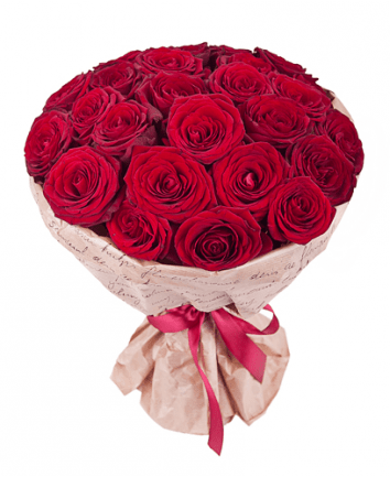 25 Red Roses bouquet - Turkey roses - Turkey Flowers Shop